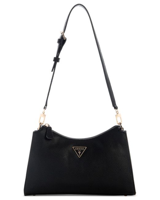 Guess Micaela Top-zip Shoulder Bag in Black | Lyst