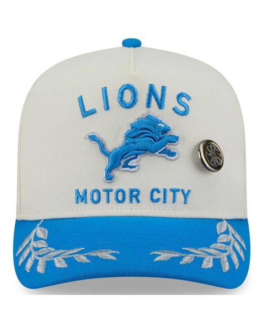 KTZ Cream/blue Detroit Lions 2025 Nfl Draft A-frame 59fifty Fitted Hat ...