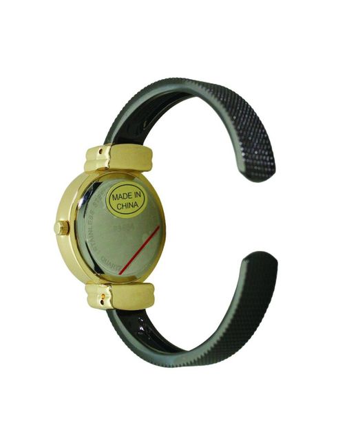 Olivia Pratt Gold Every Day Textured Metal Bangle Watch in Green | Lyst