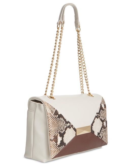 INC International Concepts Ajae Flap Small Snake Colorblock in Natural ...