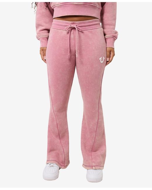 True Religion Washed Old Multi Low Rise Pants in Pink | Lyst