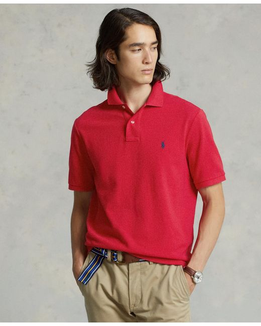 Polo Ralph Lauren Classic-fit Mesh Polo in Red for Men | Lyst