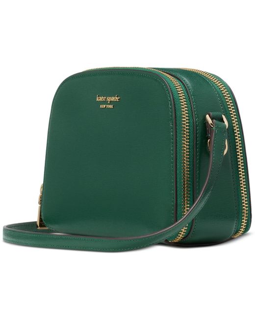 Kate Spade Devin Saffiano Leather Double Zip Dome Crossbody Bag in ...