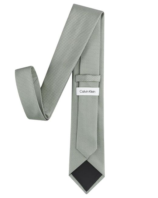 Calvin Klein Micro-texture Tie in Gray for Men | Lyst