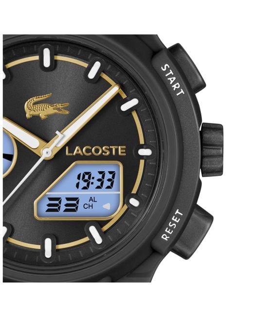 Lacoste Lc33 Silicone Strap Watch in Black | Lyst