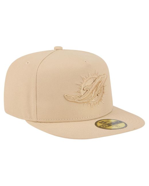 KTZ Â Miami Dolphins Color Pack A-frame 59fifty Fitted Hat in Natural ...