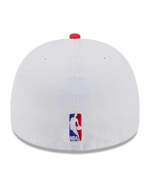 KTZ White/red Houston Rockets 2025 Nba Draft A-frame 59fifty Fitted Hat ...
