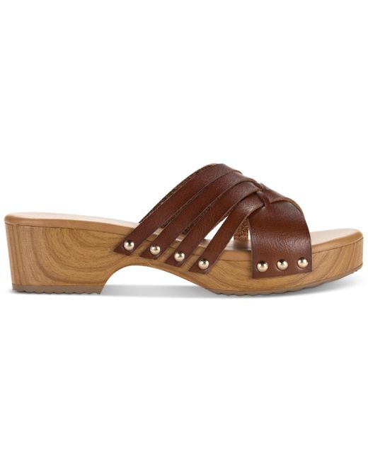 Style & Co. Darynn Clog Sandals in Brown | Lyst