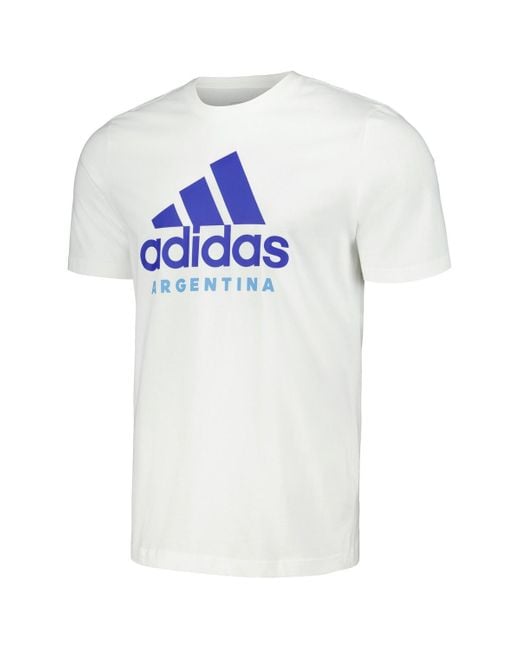 adidas Argentina National Team 2024 Dna T-shirt in White for Men | Lyst