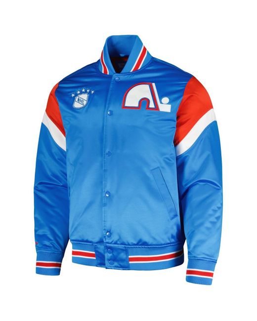 Mitchell & Ness Quebec Nordiques Midweight Satin Full-snap Jacket in ...