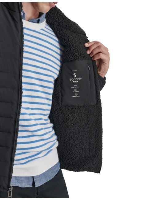 DKNY Quilted Fleece-lined Full-zip Puffer Jacket in Black for Men | Lyst