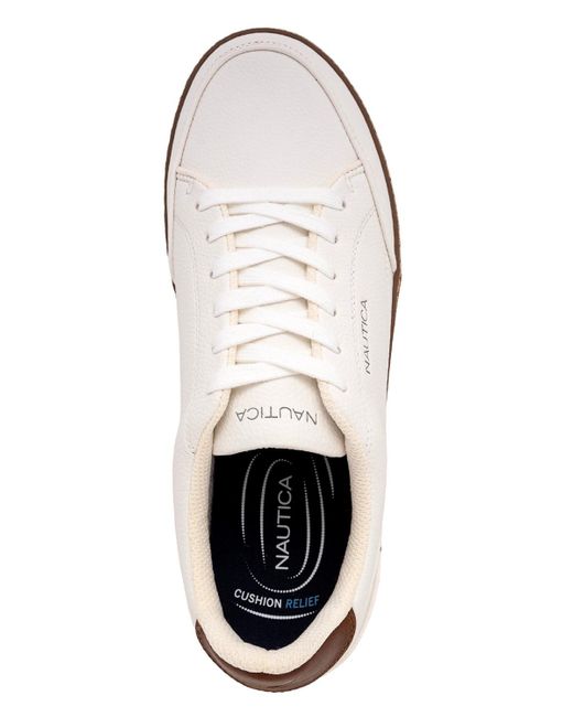 Nautica Jaro Closed Toe Low Sneakers in White for Men | Lyst