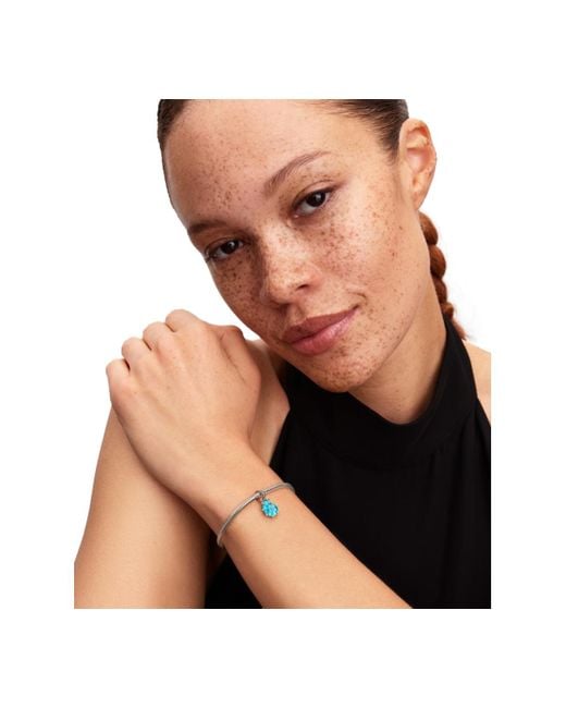 PANDORA Blue Murano Glass Sea Snail Dangle Charms | Lyst