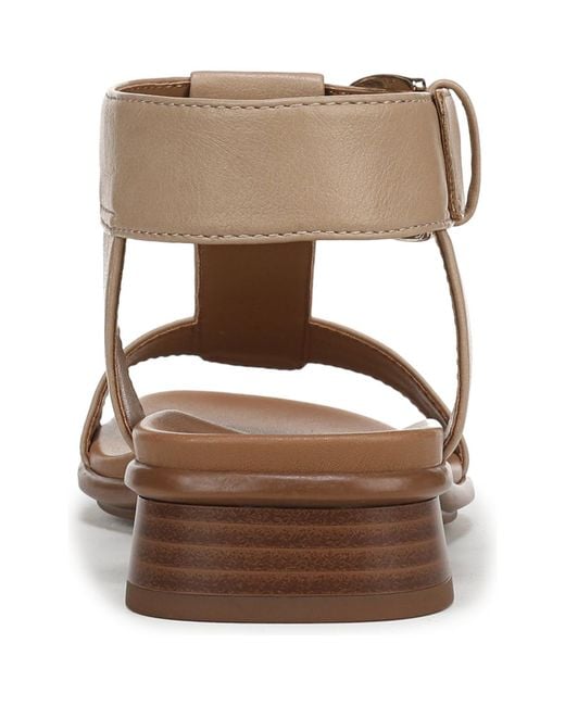 Naturalizer Easton T-strap Footbed Sandals in Brown | Lyst