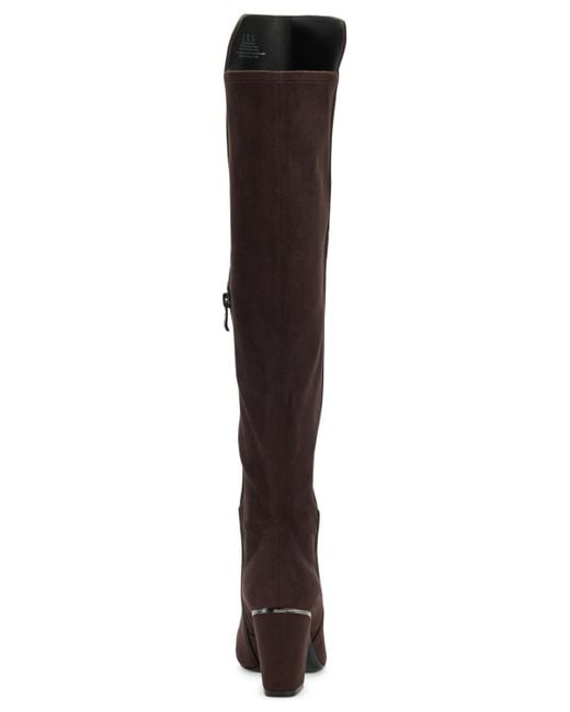DKNY Cilli Almond Toe Knee High Boots in Brown | Lyst