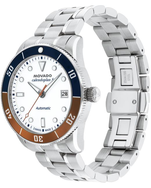 Movado Calendoplan S Swiss Automatic Stainless-steel Watch in Metallic ...