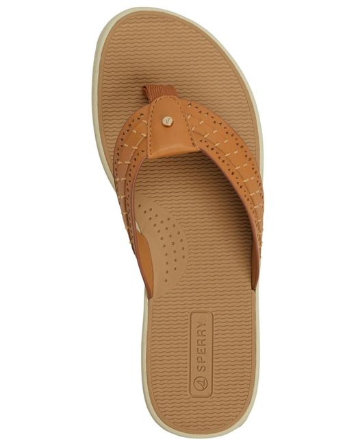 Sperry Top-Sider Sea Fish Flip Flop Sandals in Brown | Lyst