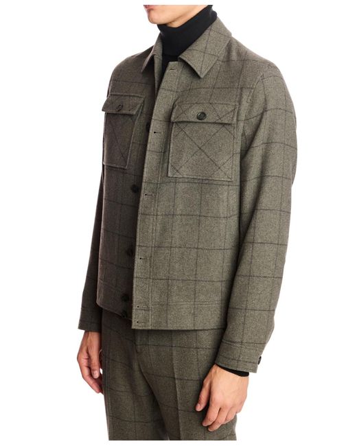 Paisley & Gray Hilo Button-up Jacket in Brown for Men | Lyst