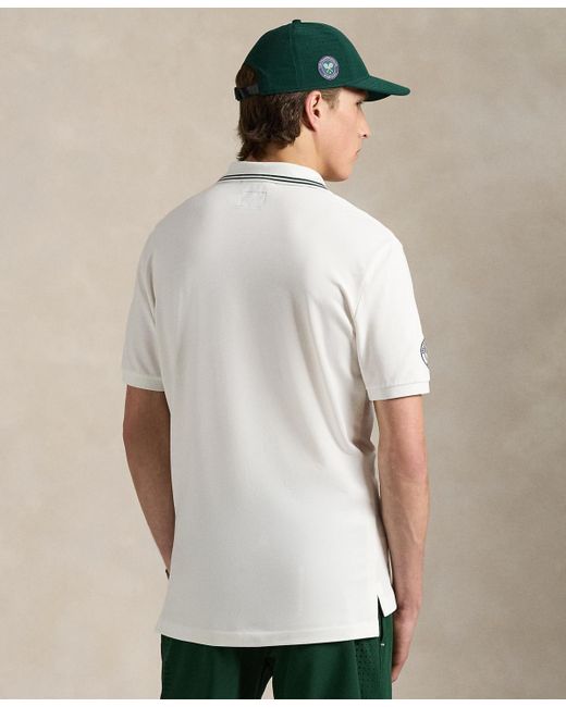 Polo Ralph Lauren Wimbledon Classic-fit Stretch Polo Shirt in Natural | Lyst