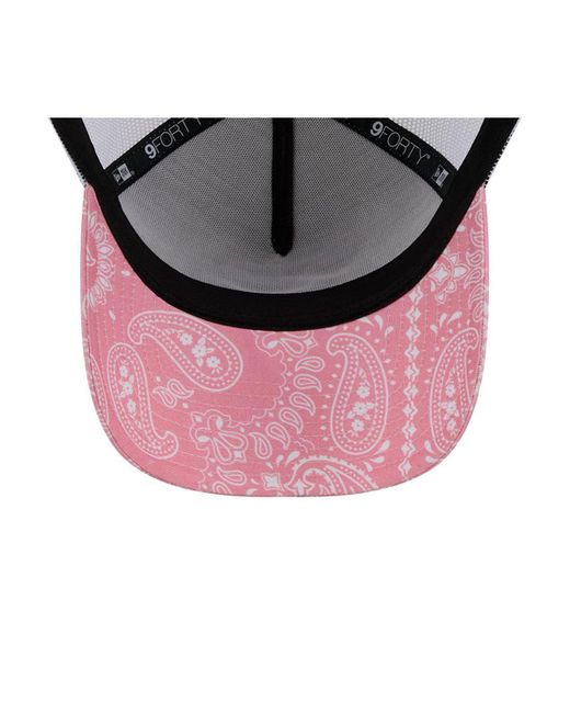 KTZ Austin Dillon 9forty A-frame Trucker Paisley Adjustable Hat in Pink ...