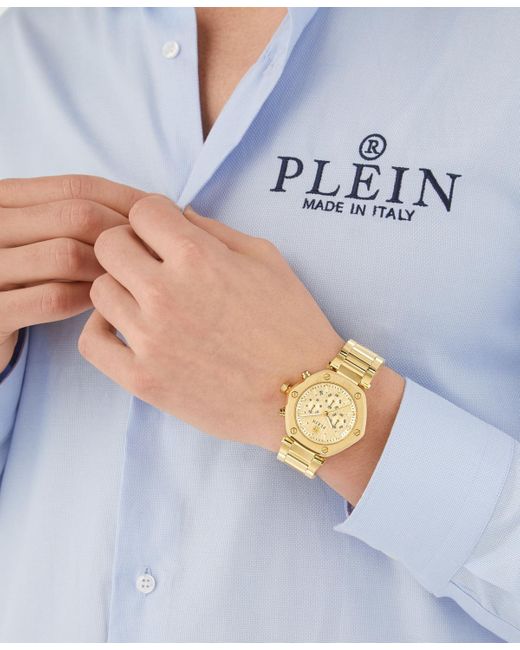Philipp Plein The Hexagon Chronograph Gold-tone Stainless Steel ...