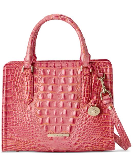 Brahmin Cami Melbourne Leather Satchel in Red | Lyst