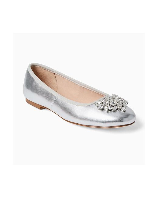 Jack Rogers Ellina Jeweled Ballet in White | Lyst