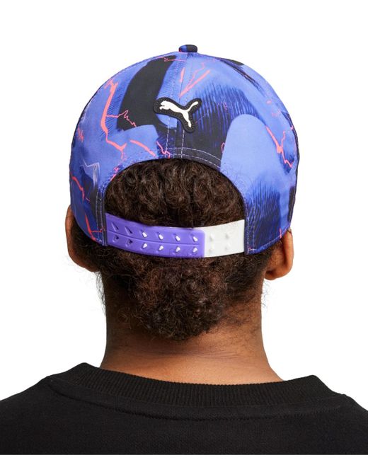 PUMA Neon Pattern F1 Snapback Cap in Black for Men | Lyst
