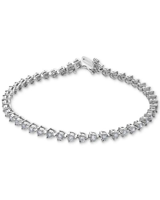 Macy's Diamond Bezel Tennis Bracelet (2 Ct. T.w. in White | Lyst
