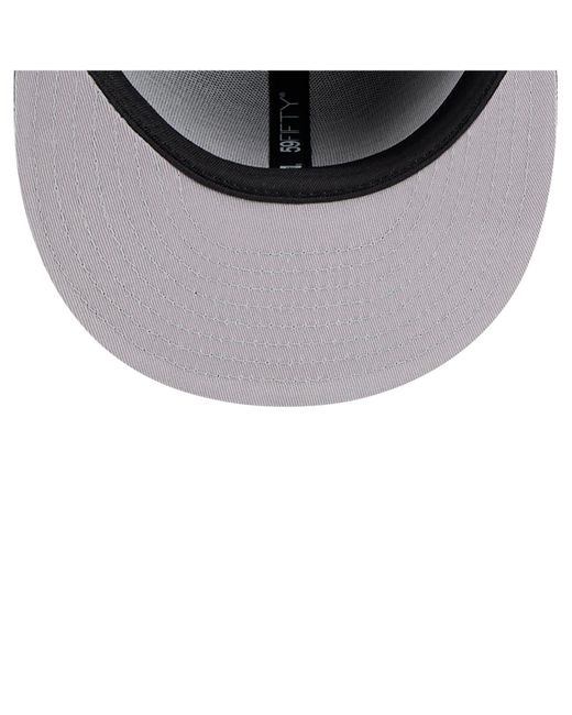 KTZ Los Angeles Angels Shadow Stitch 59fifty Fitted Hat in Black for ...