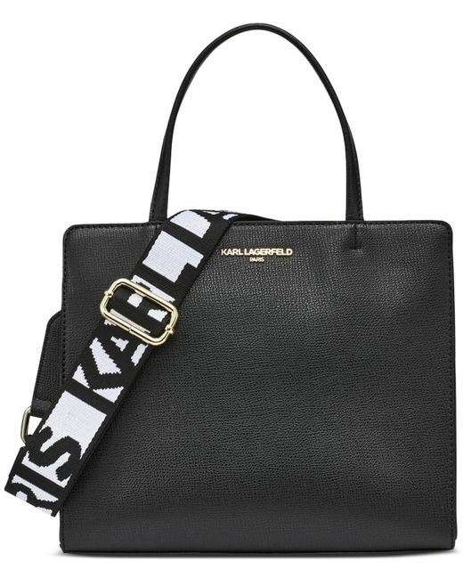 Karl Lagerfeld Maybelle Small Satchel Bag in Black | Lyst