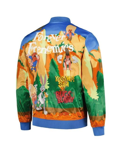 FREEZE MAX Looney Tunes Graphic Satin Full-snap Jacket in Blue for Men ...