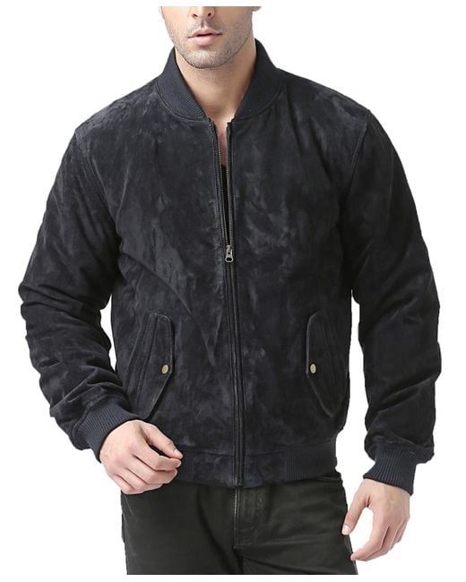 BGSD Men Urban Leather Bomber Jacket in Black for Men | Lyst