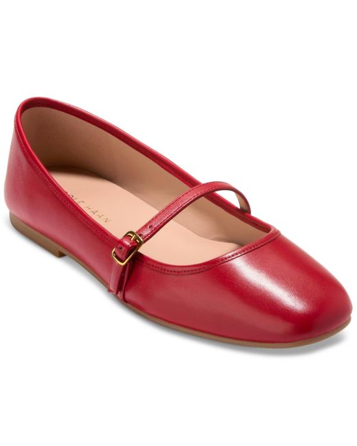 Cole Haan Yelena Mary Jane Ballet Flats in Red | Lyst