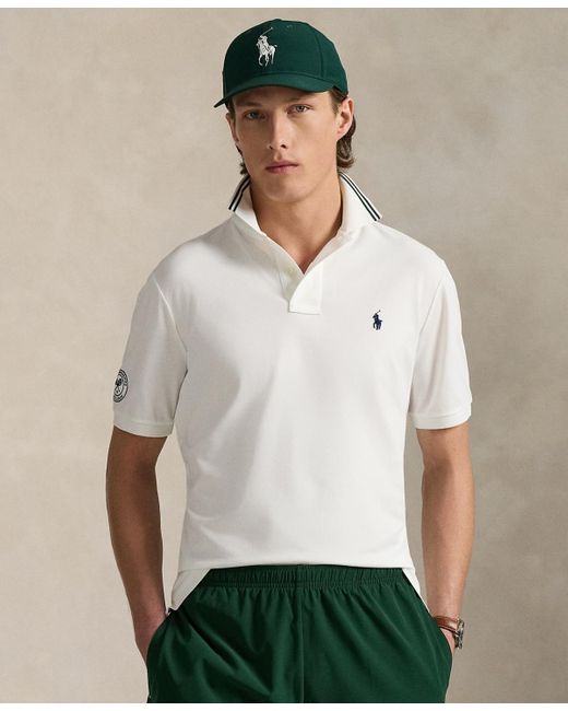 Polo Ralph Lauren Wimbledon Classic-fit Stretch Polo Shirt in Natural | Lyst