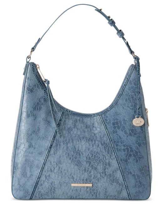 Brahmin Tabitha Zostera Leather Shoulder Bag in Blue | Lyst