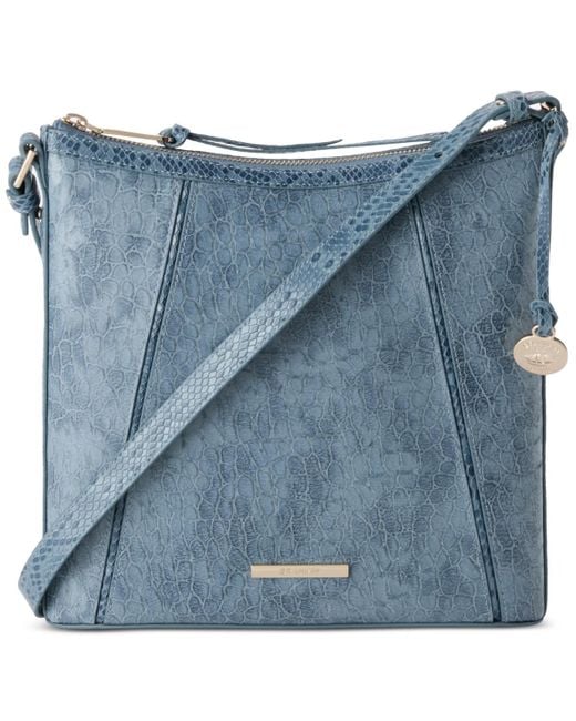 Brahmin Katie Zostera Leather Crossbody Bag in Blue | Lyst
