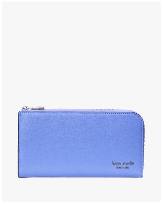 Kate Spade Devin Zip Around Wallet in Blue | Lyst