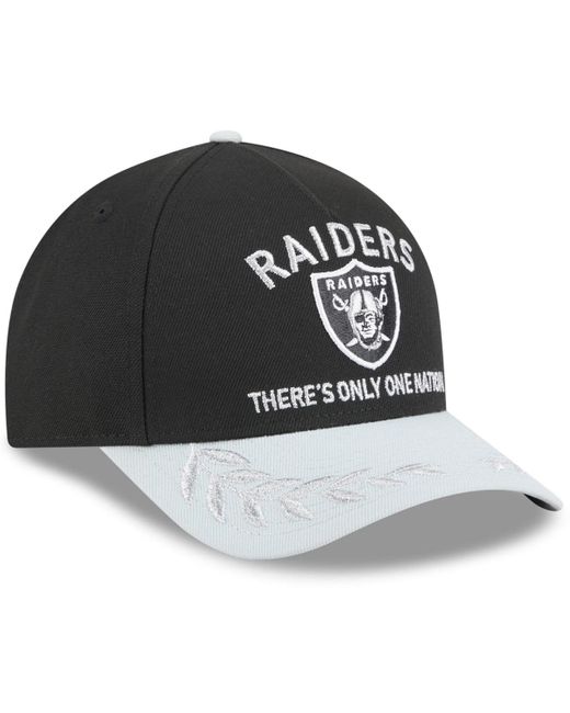 KTZ Black/silver Las Vegas Raiders 2025 Nfl Draft 9forty A-frame M ...