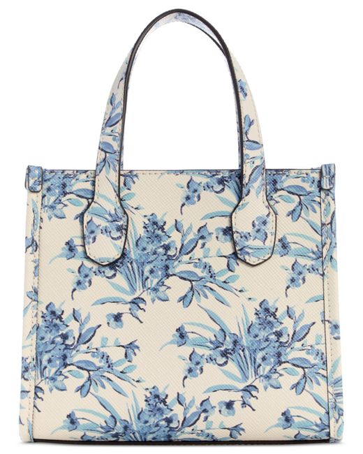 Guess Silvana Two-compartment Mini Tote in Blue | Lyst