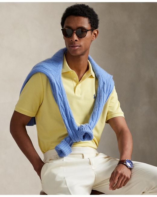 Polo Ralph Lauren Classic-fit Stretch Mesh Polo Shirt in Blue for Men ...