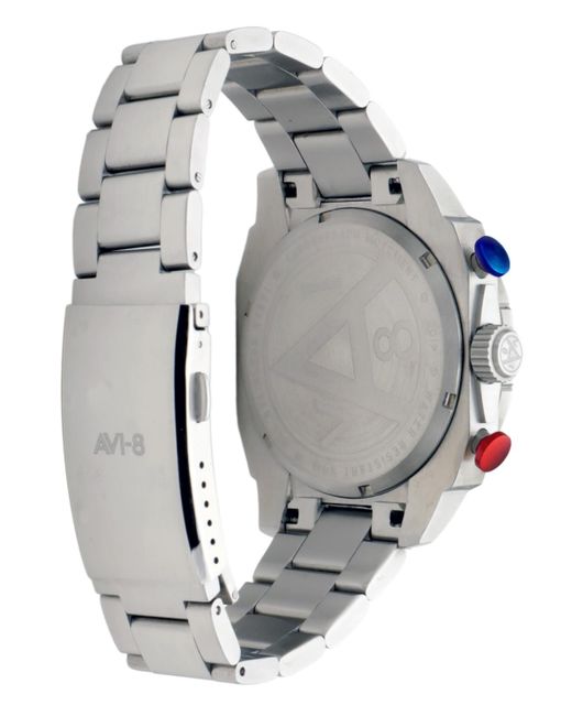 AVI-8 Hawker Hunter Atlas Dual-time Chronograph Solid Stainless Steel ...