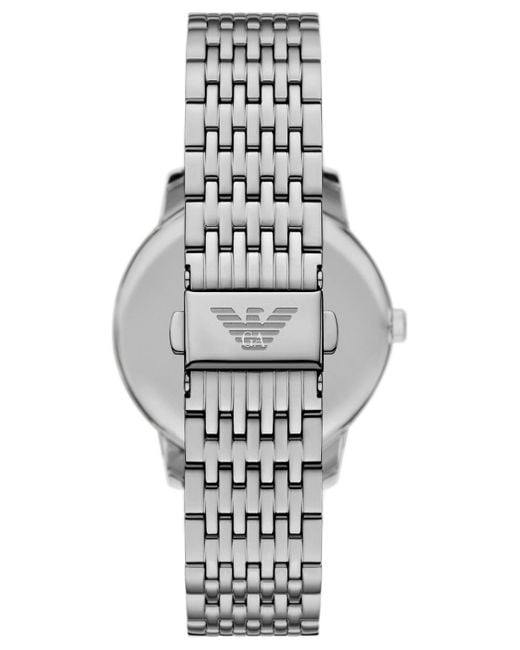 Emporio Armani Stainless Steel Bracelet Watch 39mm in Blue for Men | Lyst