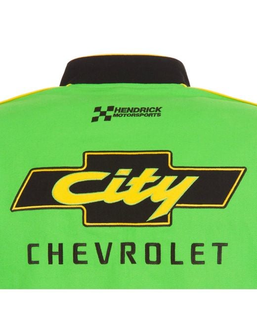 JH Design Black/green Nascar City Chevrolet Legend Full-snap Twill ...