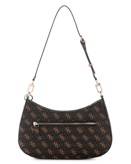 Guess Noelle Ii Top Zip Small Shoulder Bag in Black | Lyst