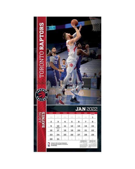 Turner Licensing Toronto Raptors 2022 Wall Calendar in Red | Lyst