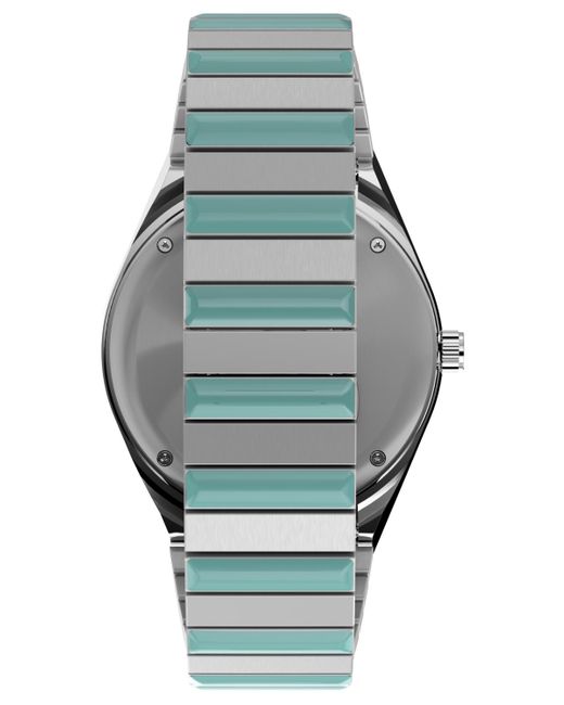 Timex Quartz Analog Two-tone Stainless Steel Watch in Blue | Lyst