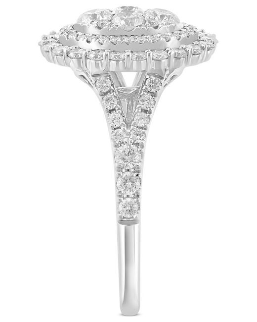 Effy Effy Diamond Oval Halo Cluster Ring (1-1/4 Ct. T.w. in White | Lyst