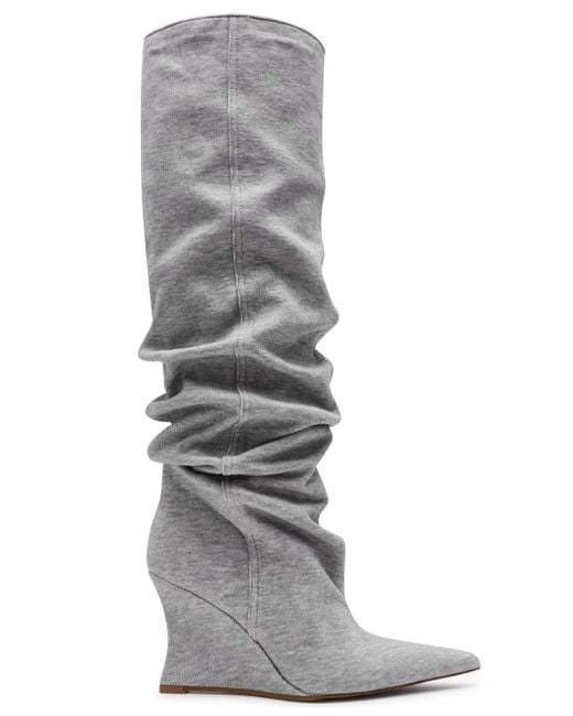 Steve Madden Distortion Knee High Slouch Wedge Boots Regular Wide Calf ...
