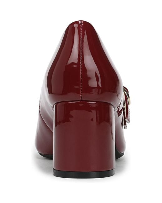 LifeStride True Almond Toe Block Heel Mary Jane Pumps in Red | Lyst